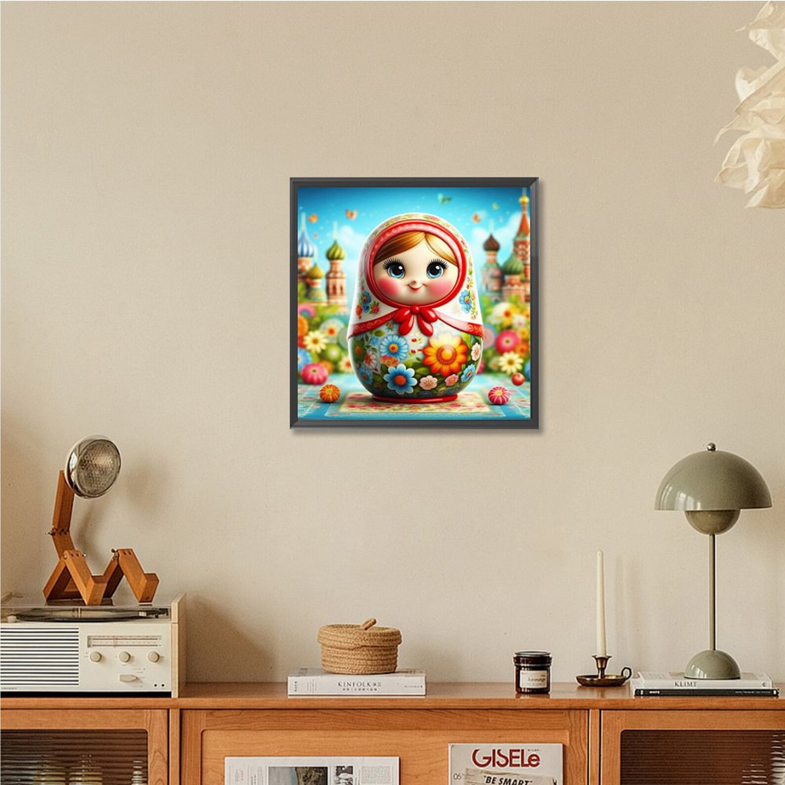 5D DIY Diamond Painting Kitrussian Nesting Doll Art Mosaic Embroidery ...