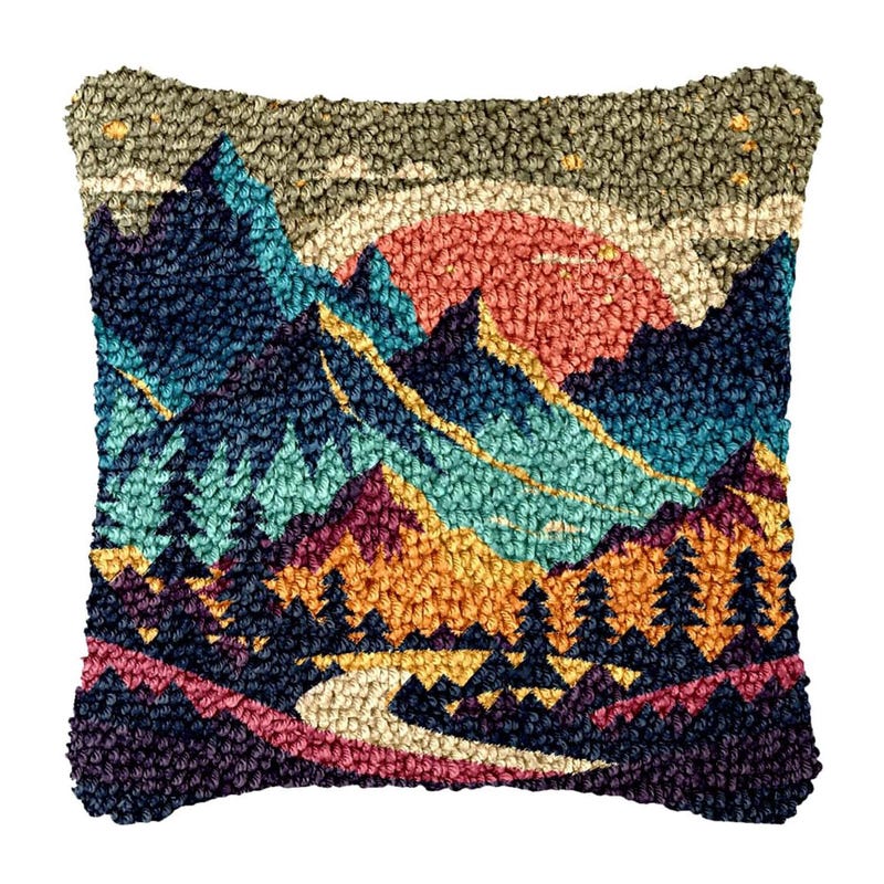 Sunset Latch Hook Rug - Etsy