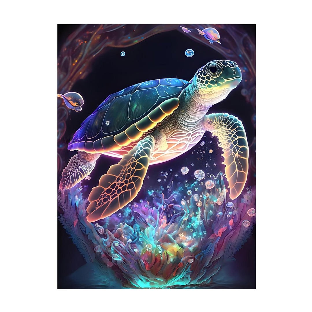 Sea Turtle Diamond Painting Kit: Mosaic Embroidery Wall Decor - Etsy