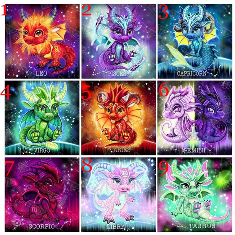 Fantasy Constellation Dragon Diamond Painting Full Diamond - Etsy