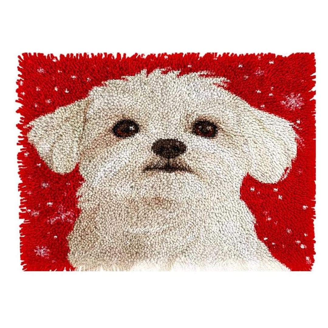 Latch Hook Rug Kit: Maltese Dog Design - DIY Craft Project - Etsy