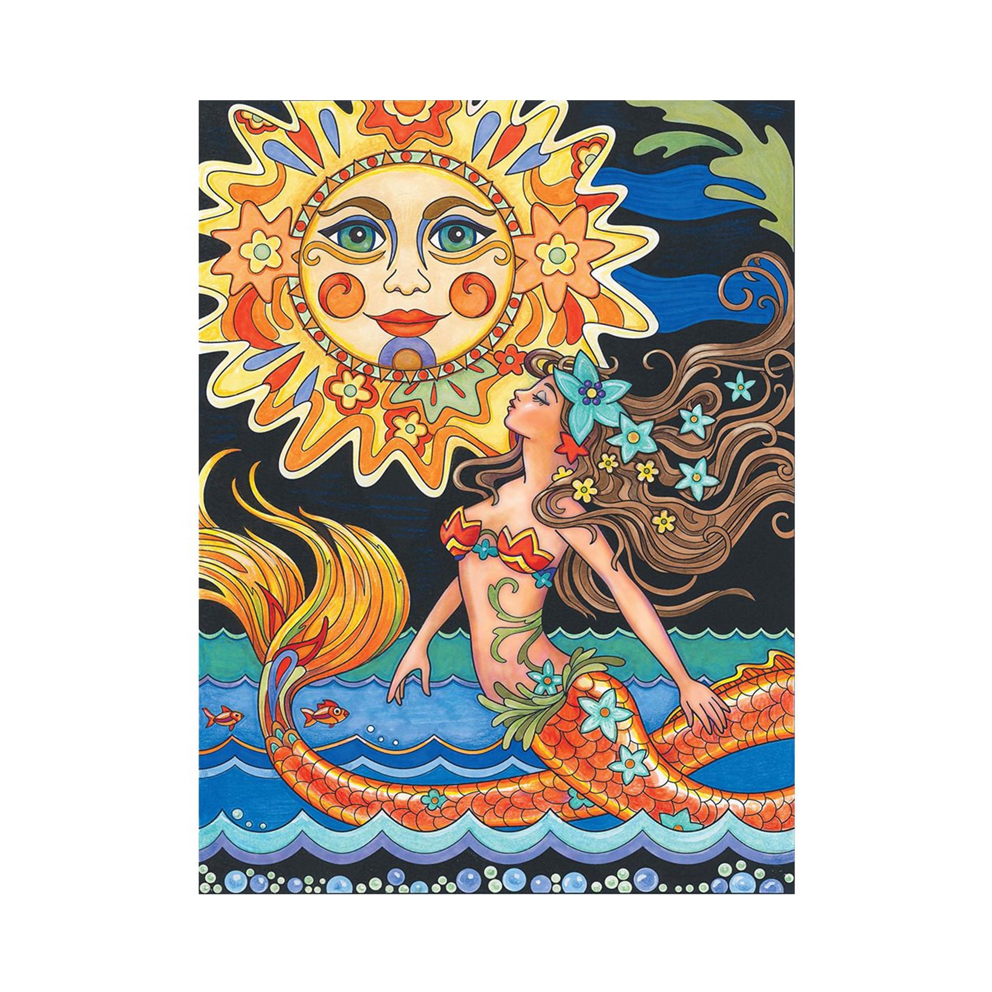 5D DIY Diamond Painting Kitsun and Mermaid Diamond Art,mosaic ...
