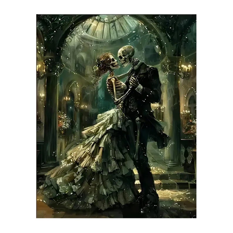 Romantic Skeleton Love Diamond Painting Kit: DIY Home Decor - Etsy