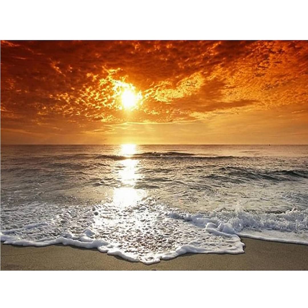 Sunset Beach Diamond Painting Kit: DIY Rhinestone Mosaic Art - Etsy