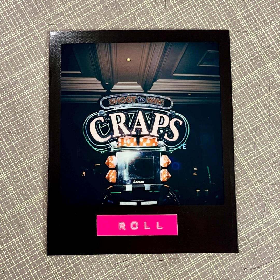 CRAPS, Las Vegas, Nevada Limited Edition Original Instant Film Photo 1/ ...