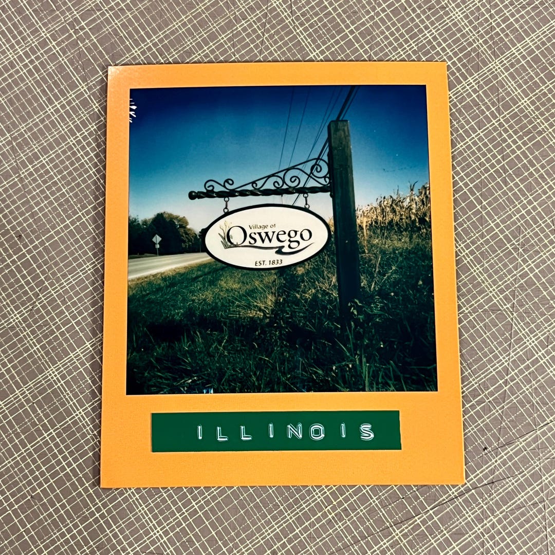 OSWEGO, ILLINOIS Limited Edition Original Instant Film Photo 1/1 Unframed/ready-to-frame Village ...