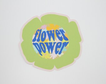 Decal Sticker Flower Power Peace 60s 70s Symbol Full Color - Etsy