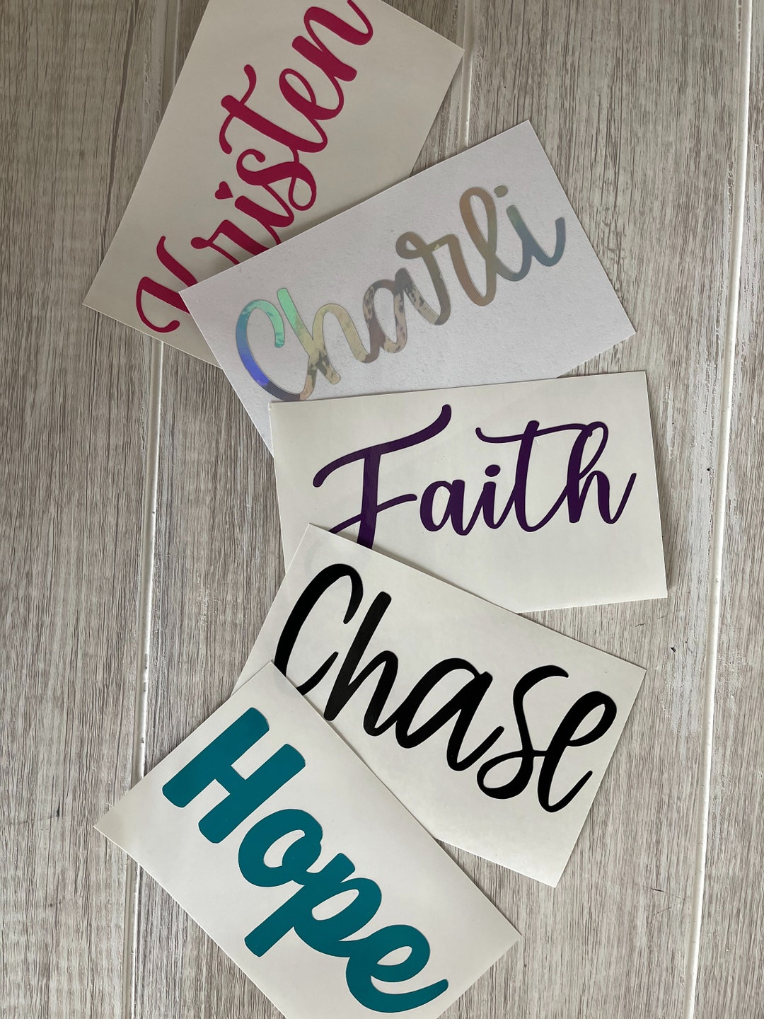 Personalized Name Decal, Decal for Tumbler, Wine Glass Decal, Bridal ...