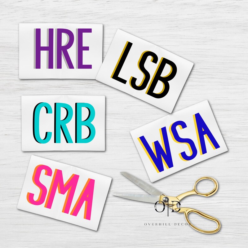Initials Decal - Etsy