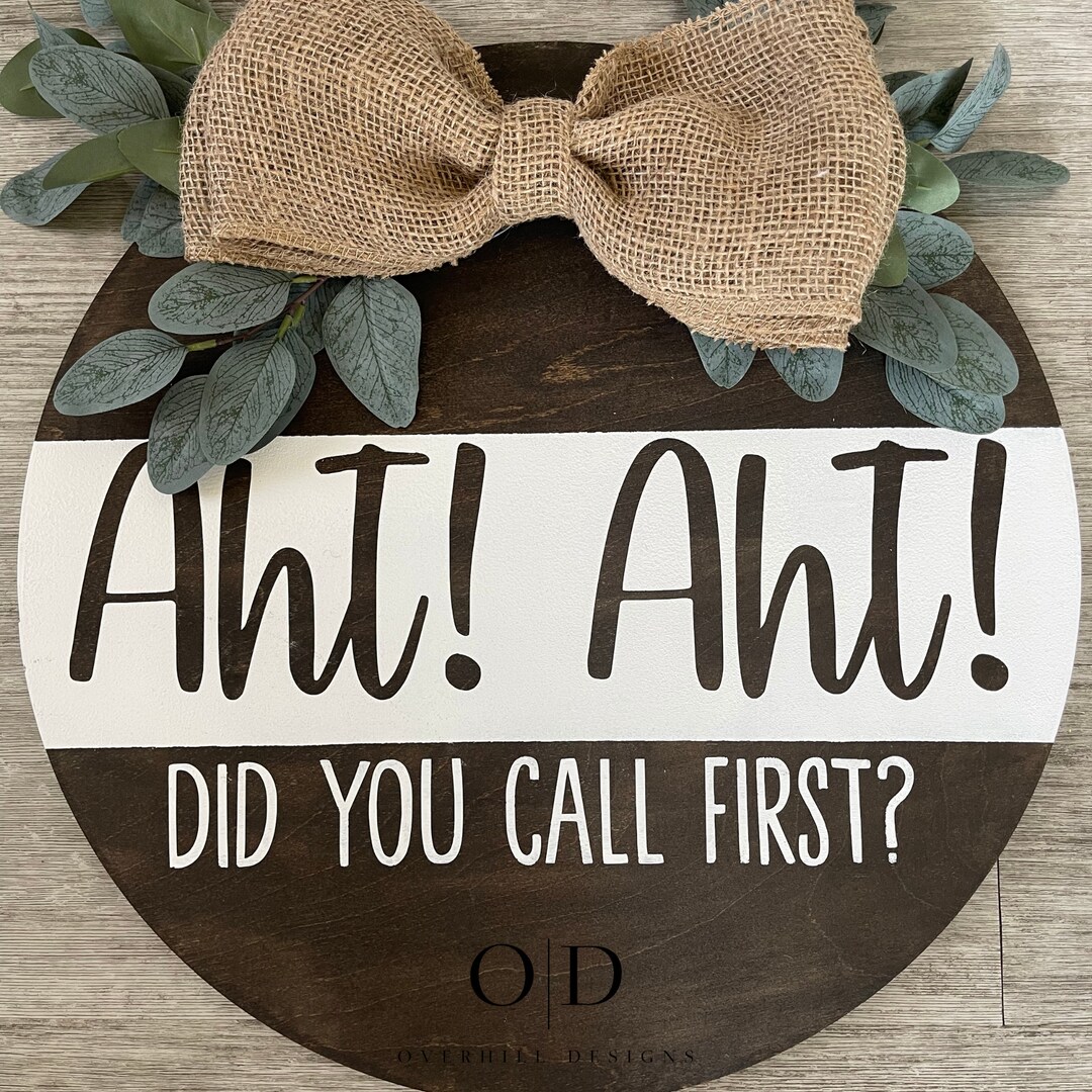 Aht Aht Door Sign - Etsy