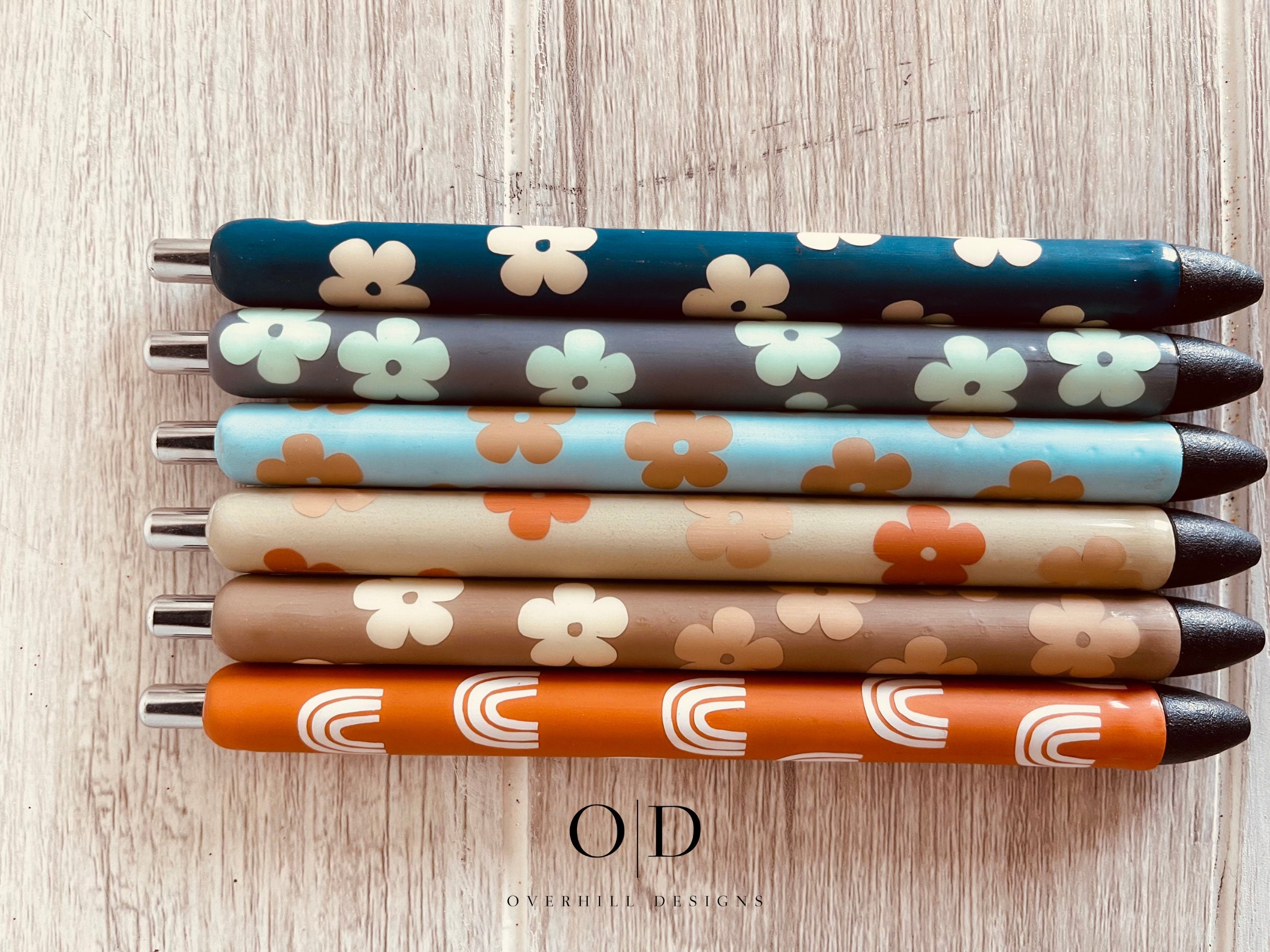 Matte Daisy Print Pens Boho Rainbow Papermate Inkjoy Gel Pen - Etsy