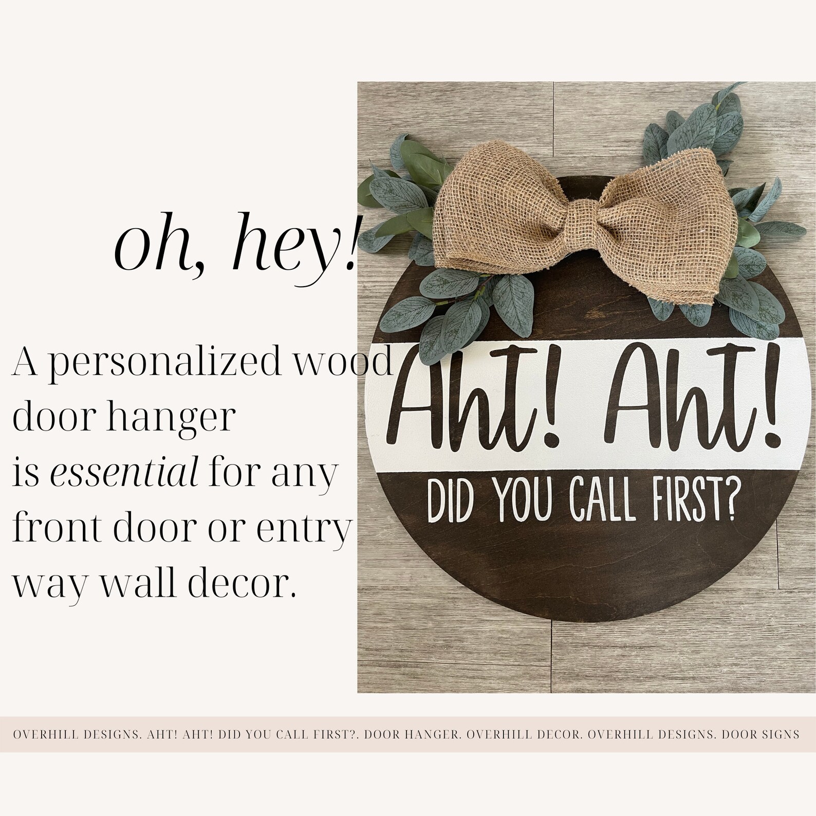 Aht Aht Door Sign - Etsy
