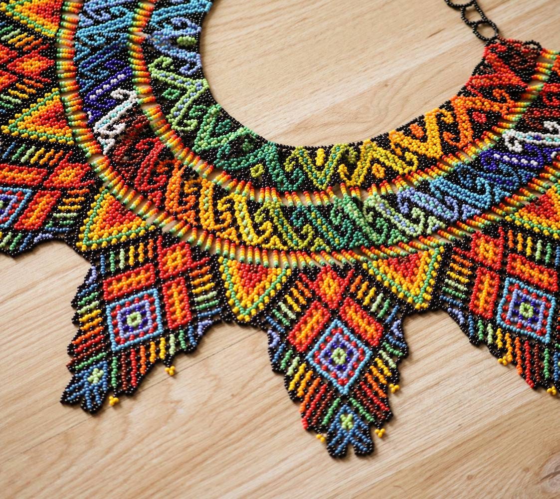 Collar bead Necklace Embera Chamí From Colombia - Etsy UK