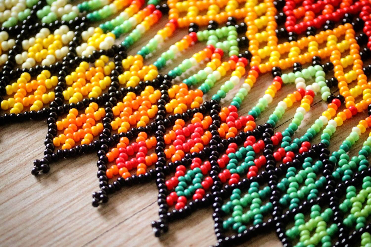 Collar bead necklace Embera Chamí from colombia | Etsy