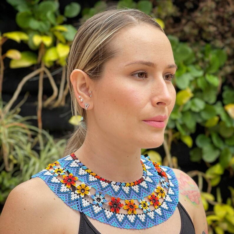 Collar bead Necklace Embera Chamí From Colombia - Etsy