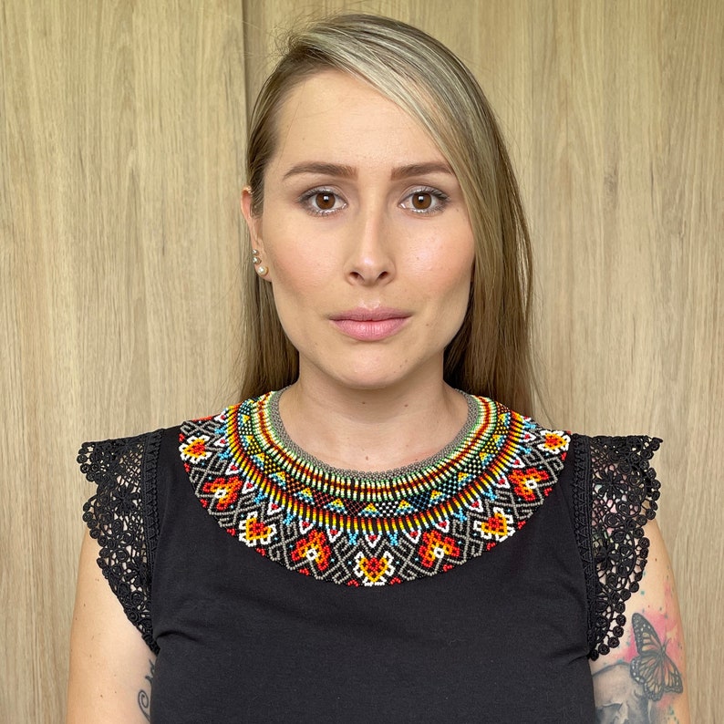 Collar bead Necklace Embera Chamí From Colombia - Etsy