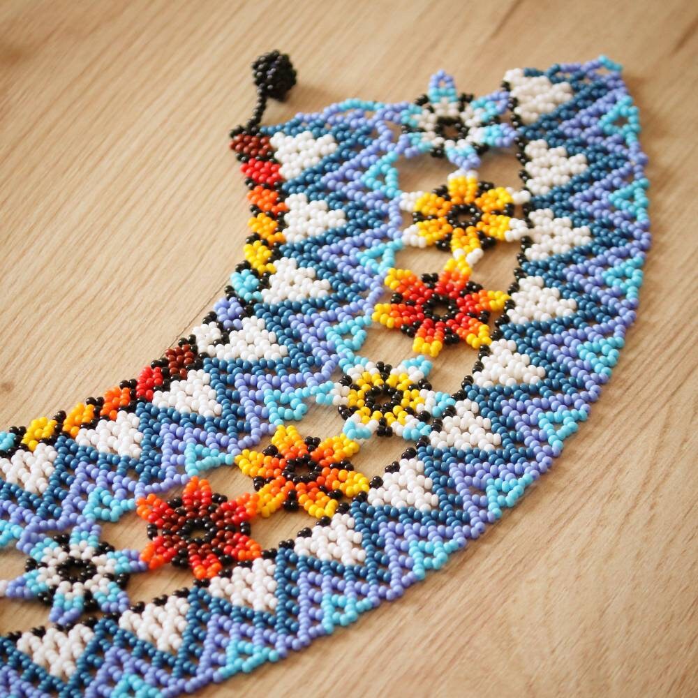 Collar bead Necklace Embera Chamí From Colombia - Etsy
