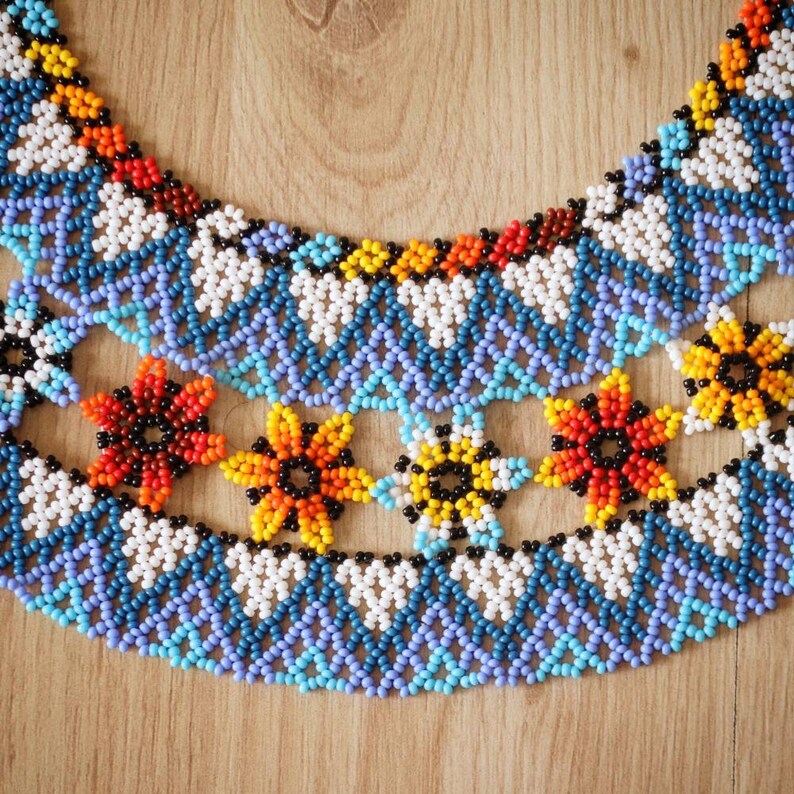 Collar bead Necklace Embera Chamí From Colombia - Etsy