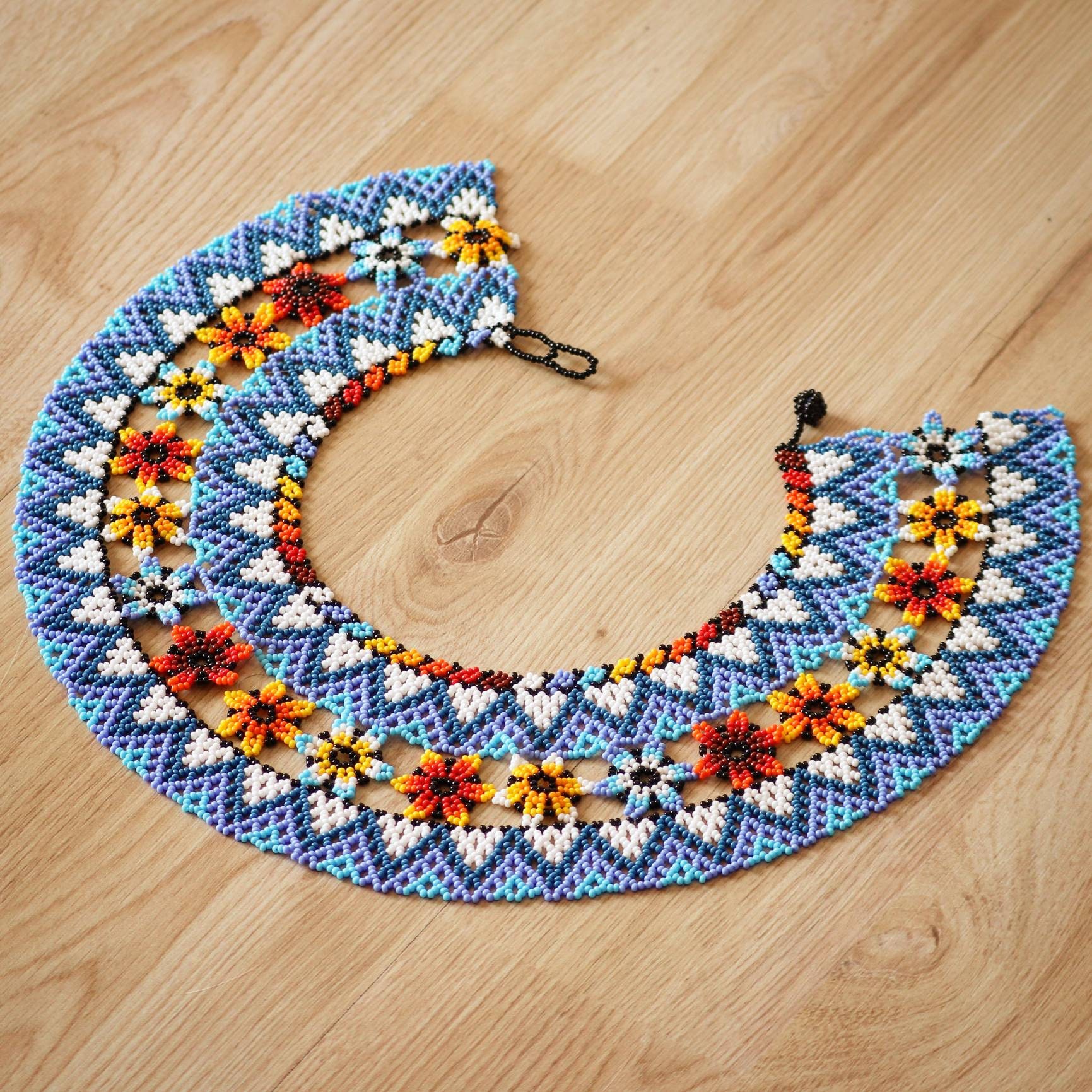 Collar bead Necklace Embera Chamí From Colombia - Etsy