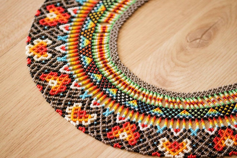 Collar bead Necklace Embera Chamí From Colombia - Etsy