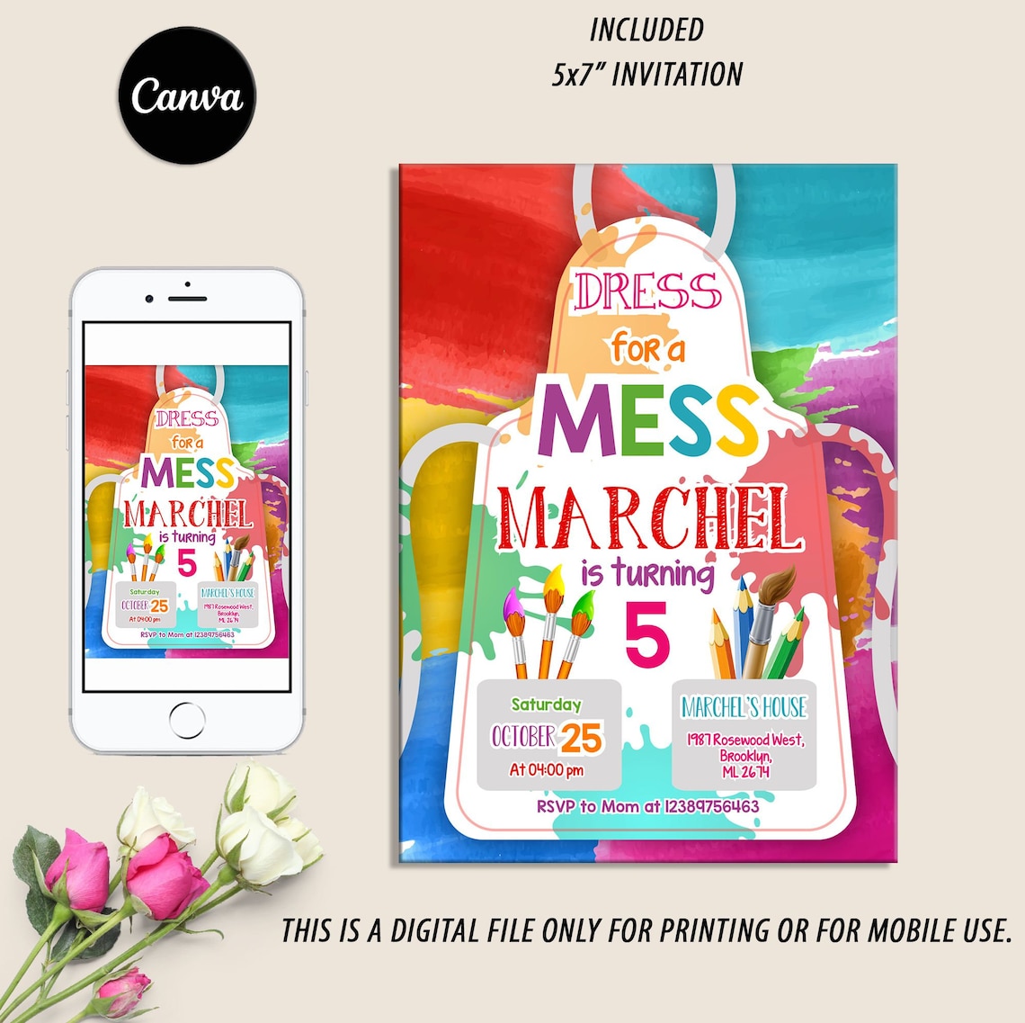 Painting Party Invitation Art Party Invitation Art Birthday - Etsy