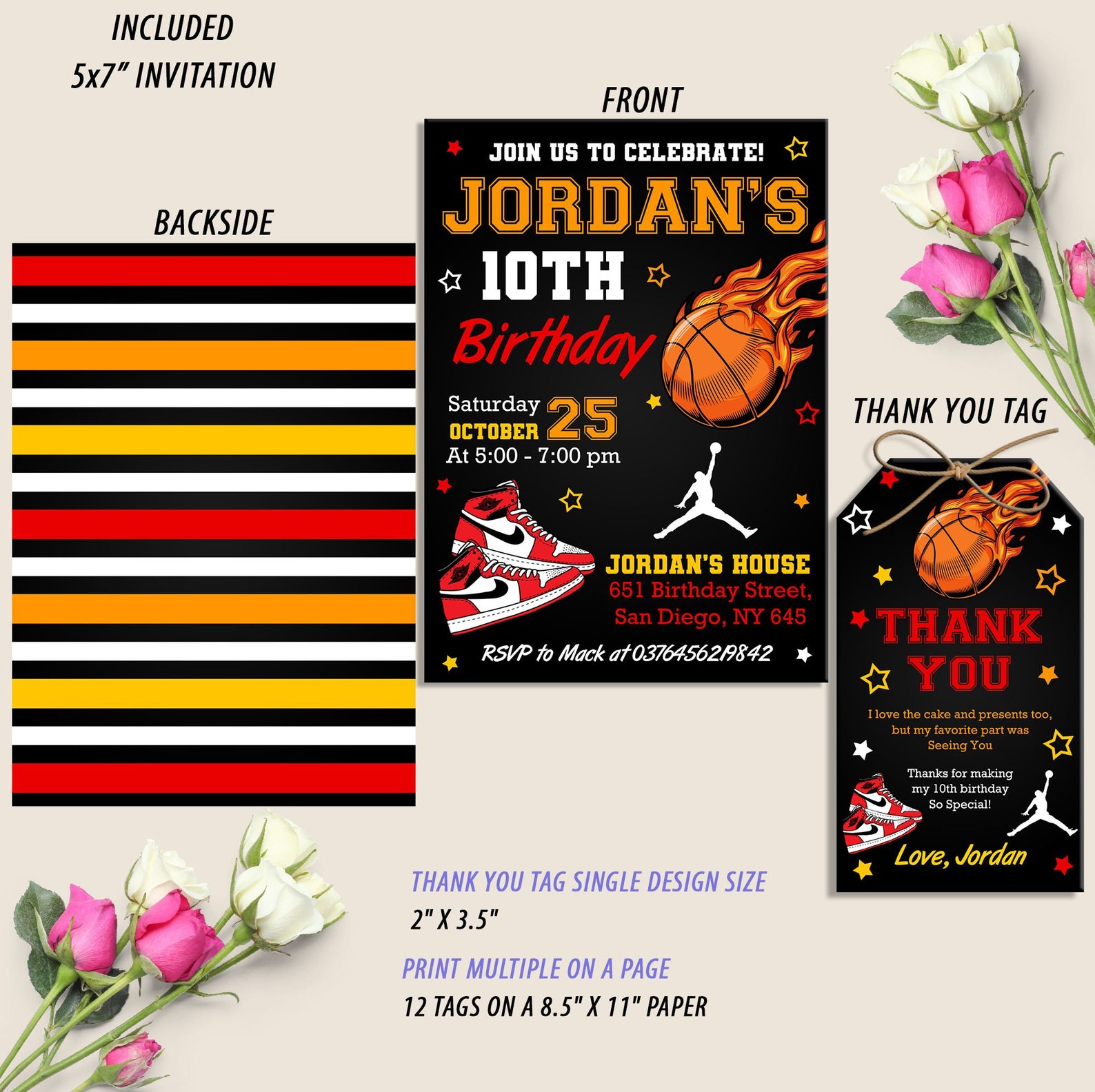 Editable Basketball Invitation, Basketball Birthday Party Invitation ...