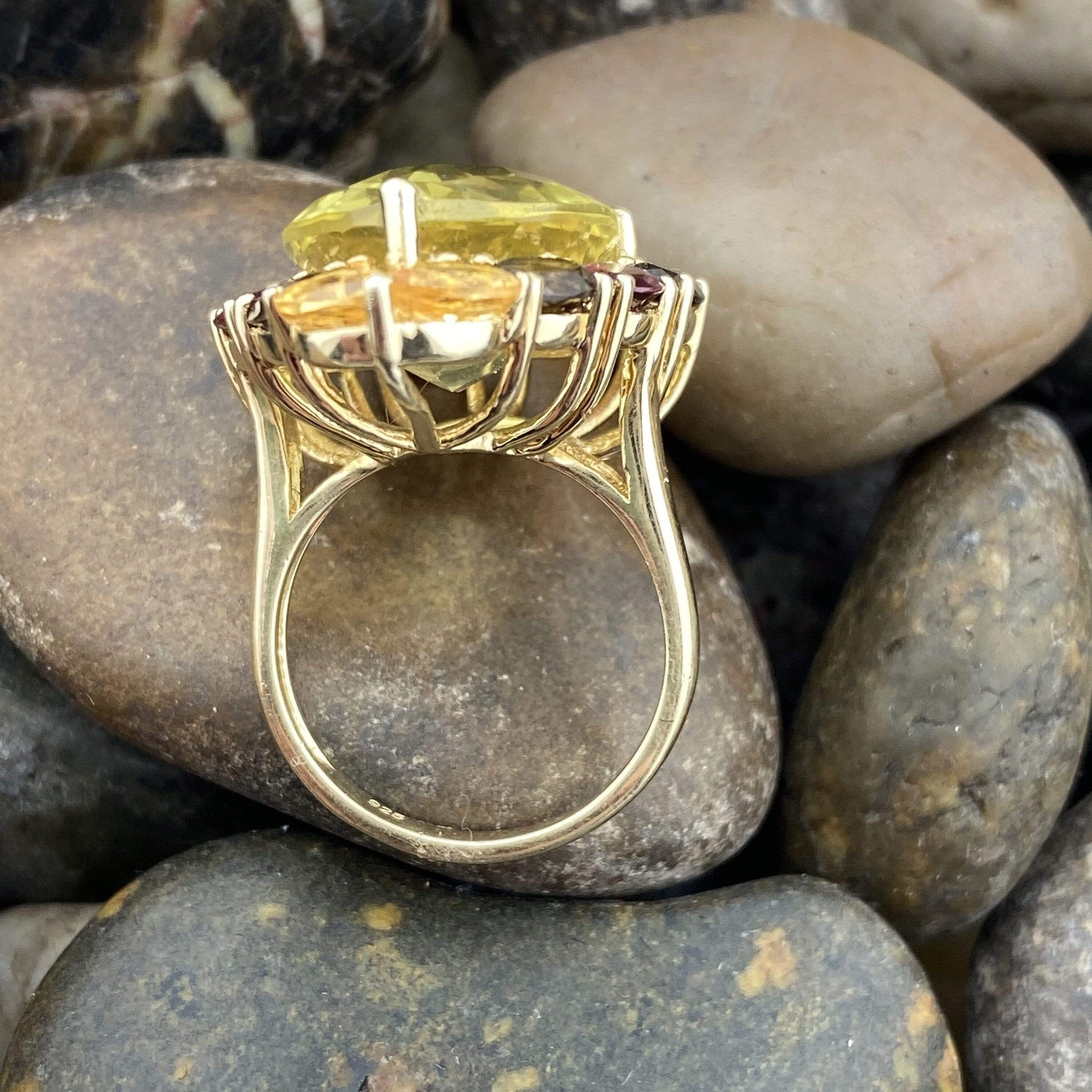 Lemon Quartz Ring 24 Lemon Quartz Ring Gemstone Ring | Etsy