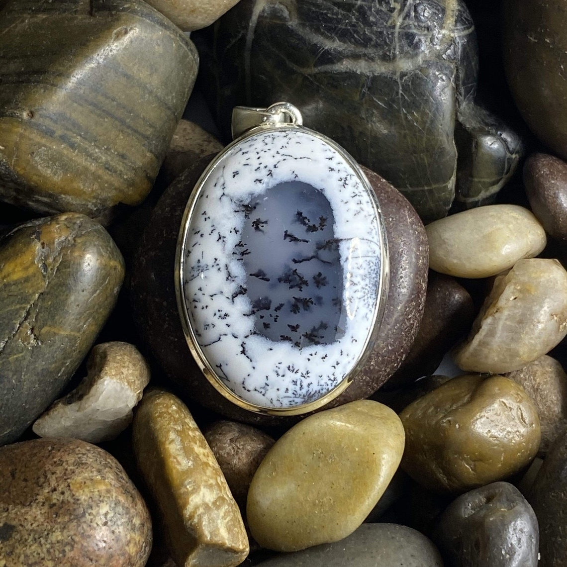 Dendritic Agate Pendant 49 Dendritic Agate Jewelry Dendritic | Etsy