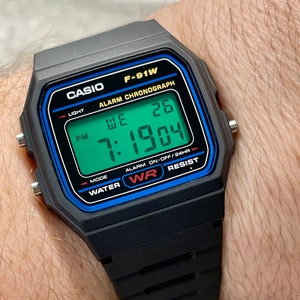 Custom Black Casio Watch With Color Screen Mod (pick Your Color) - Etsy ...