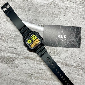 Custom Black Casio World Time Watch With Color Screen Mod (pick Your ...