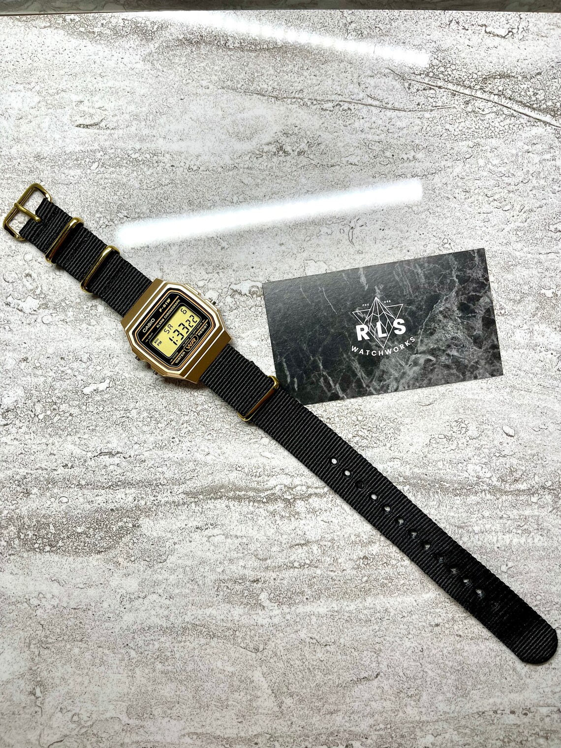 Custom Gold Casio Watch on Black Strap | Etsy