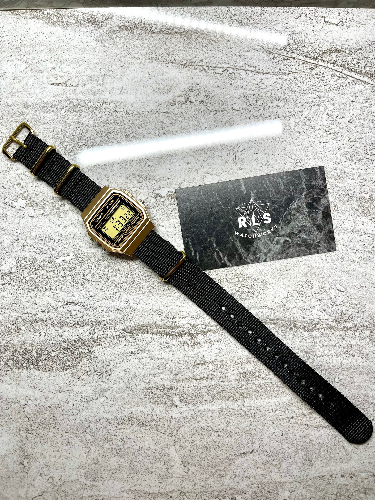Custom Gold Casio Watch on Black Strap - Etsy