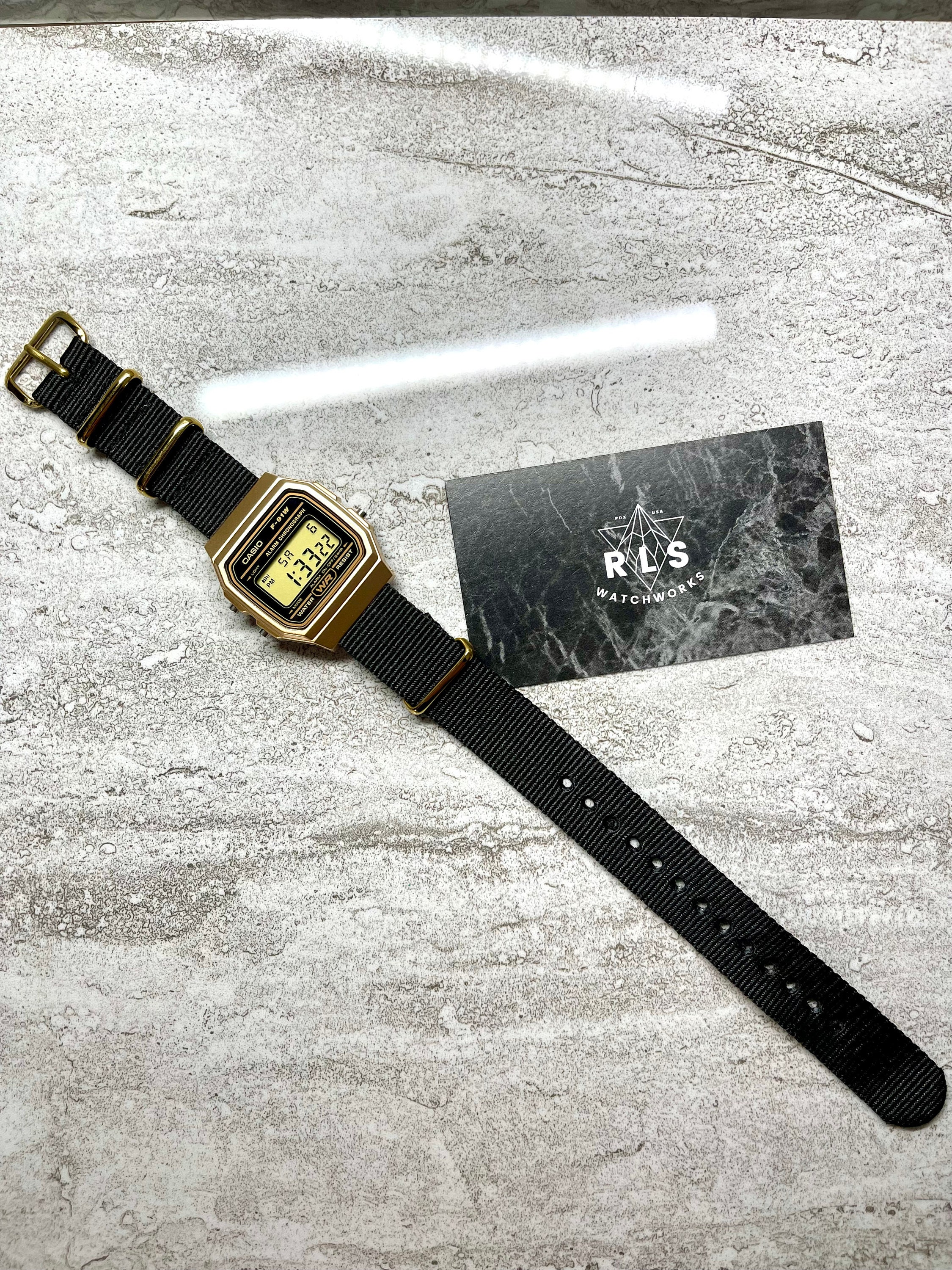 Custom Gold Casio Watch on Black Strap - Etsy