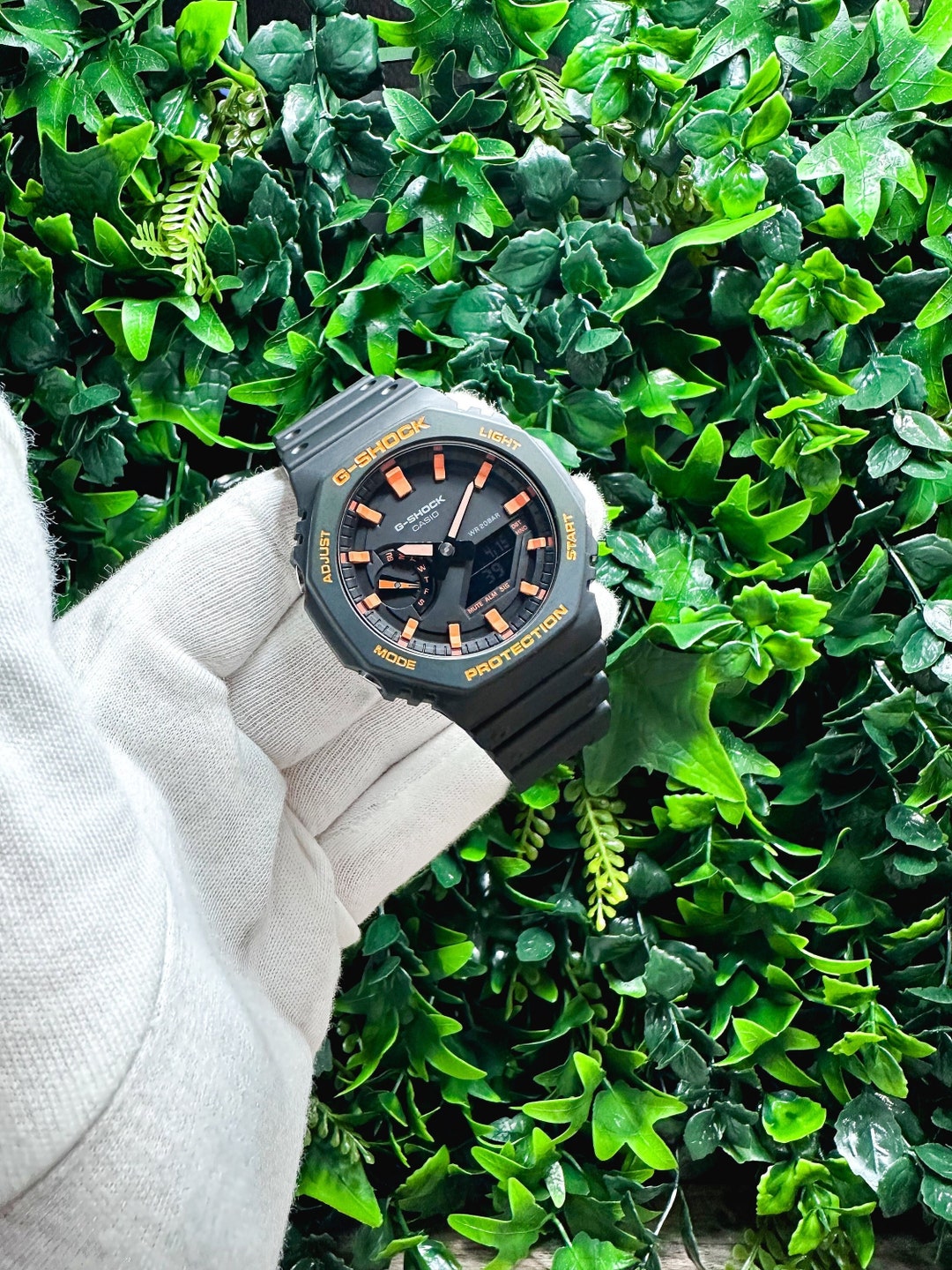 G Shock Casioak "halloween" - Black/orange Hand Painted Genuine Casio ...