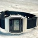 Custom Silver and Black Casio Watch on Black Strap W/ Silver Hardware ...