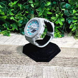 G Shock Casioak "cloudy Sky" - Grey/blue Hand Painted Genuine Casio ...