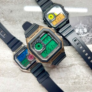 Custom Gold Casio World Time Watch With Color Screen Mod (pick Your ...