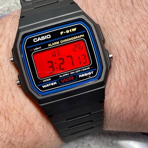 Custom Black Casio Watch With Color Screen Mod (pick Your Color) - Etsy ...