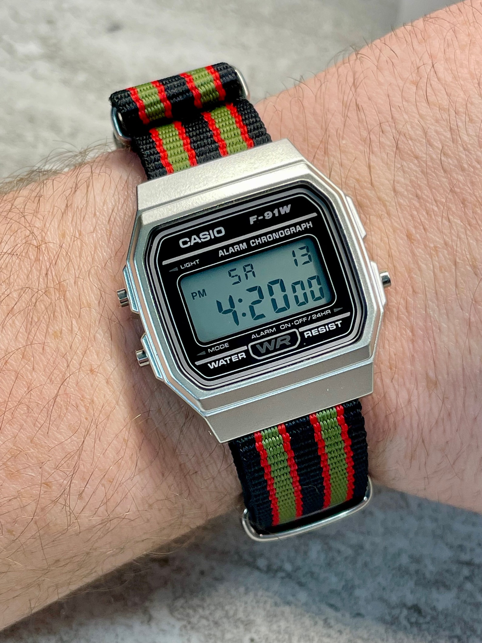 Custom Silver and Black Casio Watch on Bond Strap - Etsy