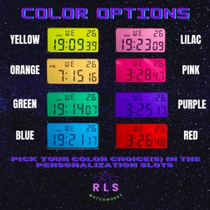 Custom Silver Casio World Time Watch With Color Screen Mod (pick Your ...