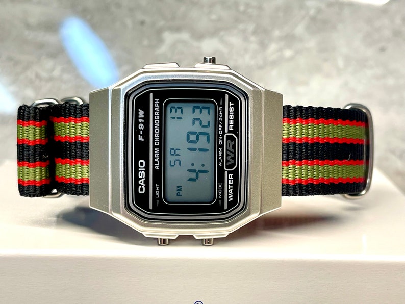 Custom Silver and Black Casio Watch on Bond Strap - Etsy
