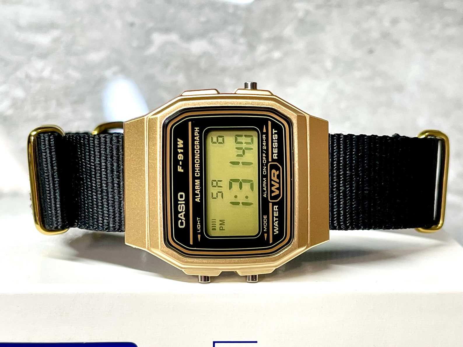 Custom Gold Casio Watch on Black Strap | Etsy