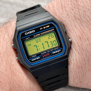Custom Black Casio Watch With Color Screen Mod (pick Your Color) - Etsy ...