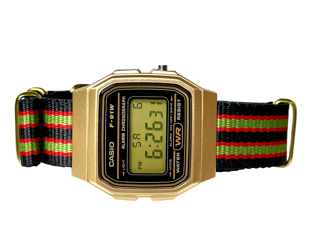 Custom Gold Casio Watch on Bond Strap - Etsy
