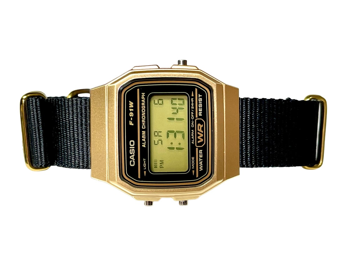 Custom Gold Casio Watch on Black Strap - Etsy