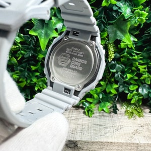 G Shock Casioak "cloudy Sky" - Grey/blue Hand Painted Genuine Casio ...