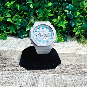G Shock Casioak "cloudy Sky" - Grey/blue Hand Painted Genuine Casio ...