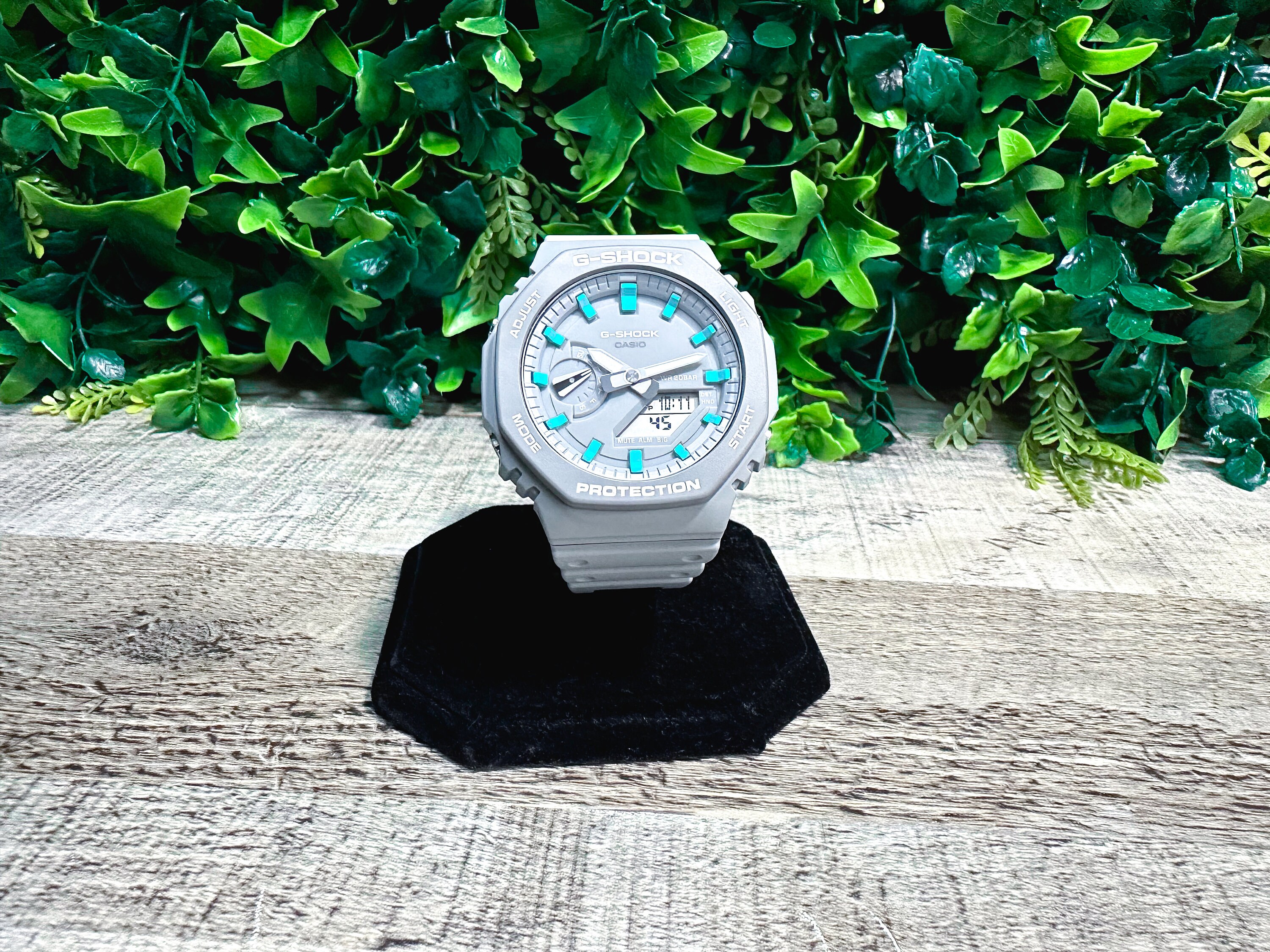 G Shock Casioak "cloudy Sky" - Grey/blue Hand Painted Genuine Casio ...