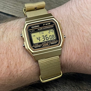 Custom Gold Casio Watch on Gold Strap - Etsy