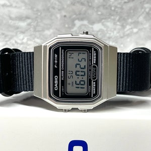 Custom Silver and Black Casio Watch on Black Strap W/ Black Hardware - Etsy